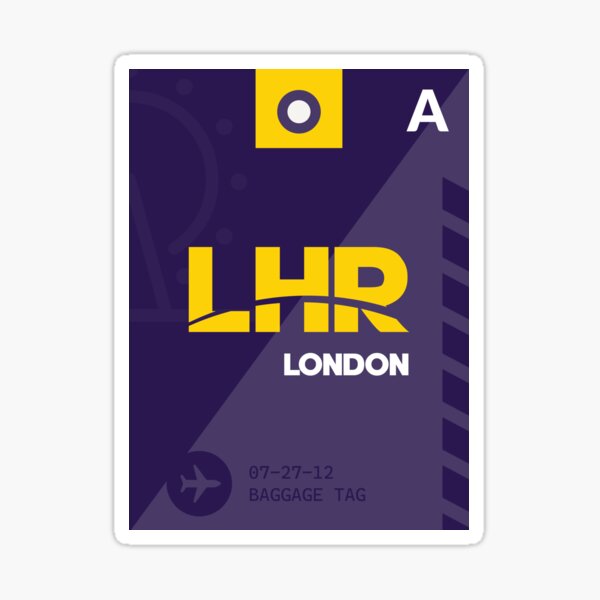 "LHR - London Heathrow Airport - London, United Kingdom" Sticker for ...