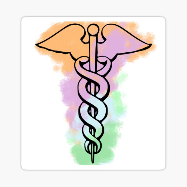 "Medical Logo - Caduceus" Sticker by doctorstudent | Redbubble