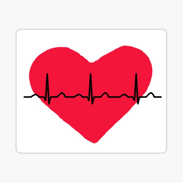 "EKG/ECG Heart" Sticker by doctorstudent | Redbubble