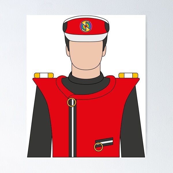 "Captain Scarlet Icon" Poster for Sale by nadinnio | Redbubble