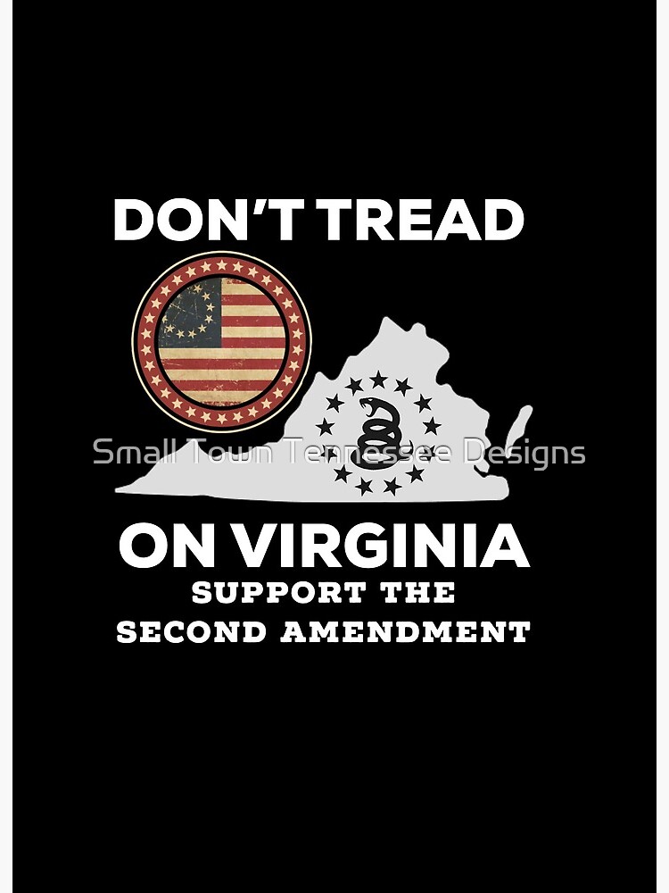 "Virginia Second Amendment 2A Don't Tread On Me graphic design " Art ...