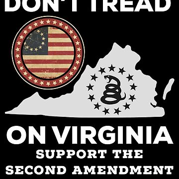 "Virginia Second Amendment 2A Don't Tread On Me graphic design " Art ...