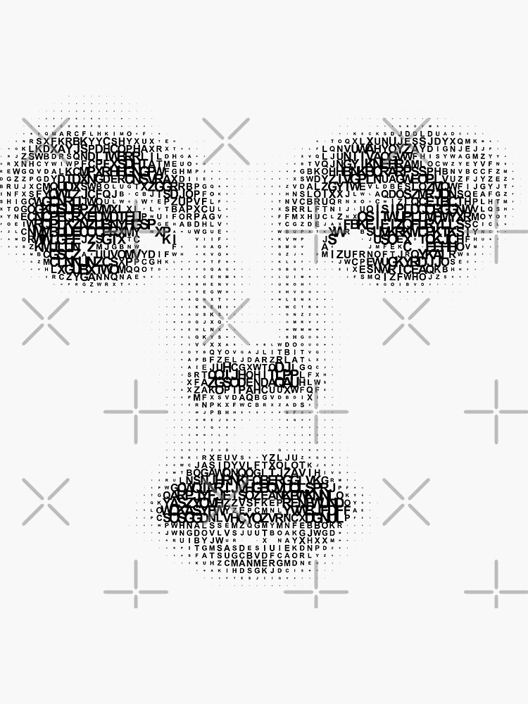 "Letter face." Sticker for Sale by emphatic | Redbubble