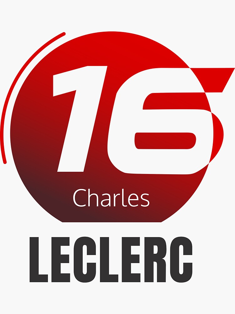 "Charles Leclerc - Formula 1 Ferrari - Number 16" Sticker for Sale by ...