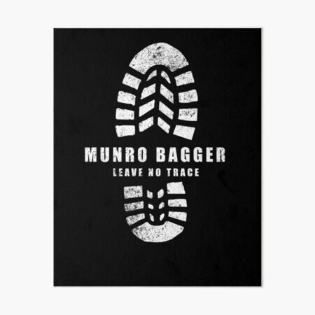 "Munro Bagger - Leave No trace - Hillwalking Munro Bagger Distressed ...