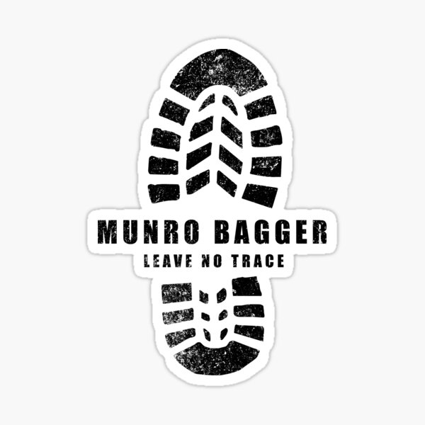 "Munro Bagger - Leave No trace - Hillwalking Munro Bagger Distressed ...