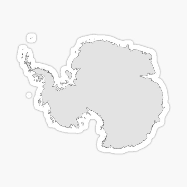 "Antarctica Map" Sticker for Sale by symbolized | Redbubble