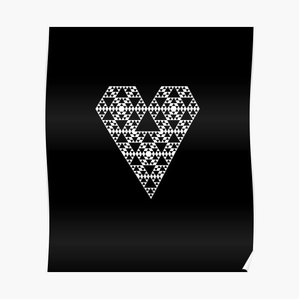 "Sierpinski Triangle Heart Design Gift" Poster by looksokey | Redbubble