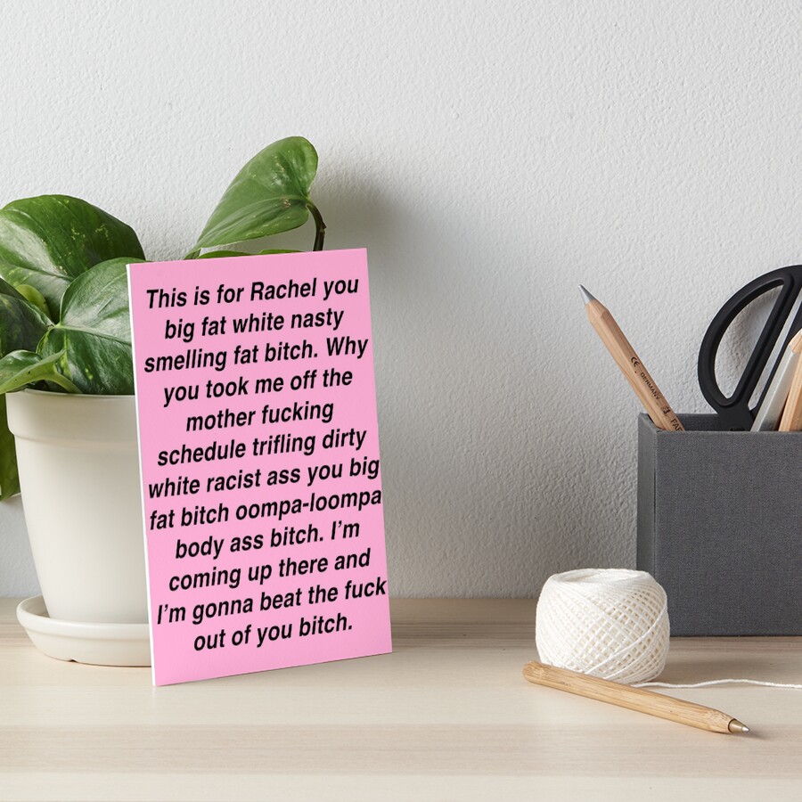 This is for Rachel” answer machine message tik tok meme " Art Board ...