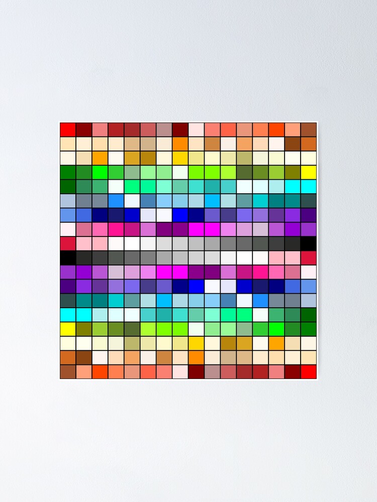 "All colors checkered color palette" Poster for Sale by MisQueArt ...