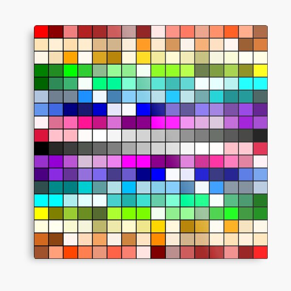 "All colors checkered color palette" Metal Print by Patricia Piotrak ...