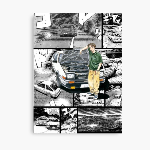 "Initial D / Takumi Fujiwara - Manga Wall Design (Version 1)" Canvas ...