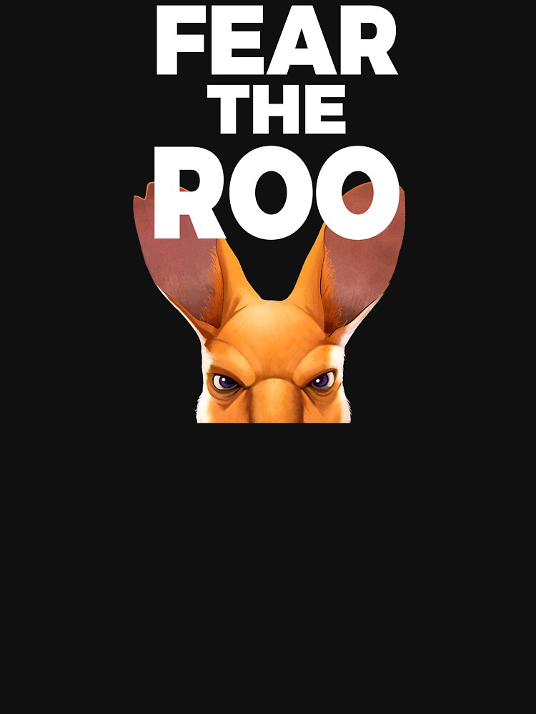 "Fear the Roo white font" T-shirt for Sale by RooGear | Redbubble ...