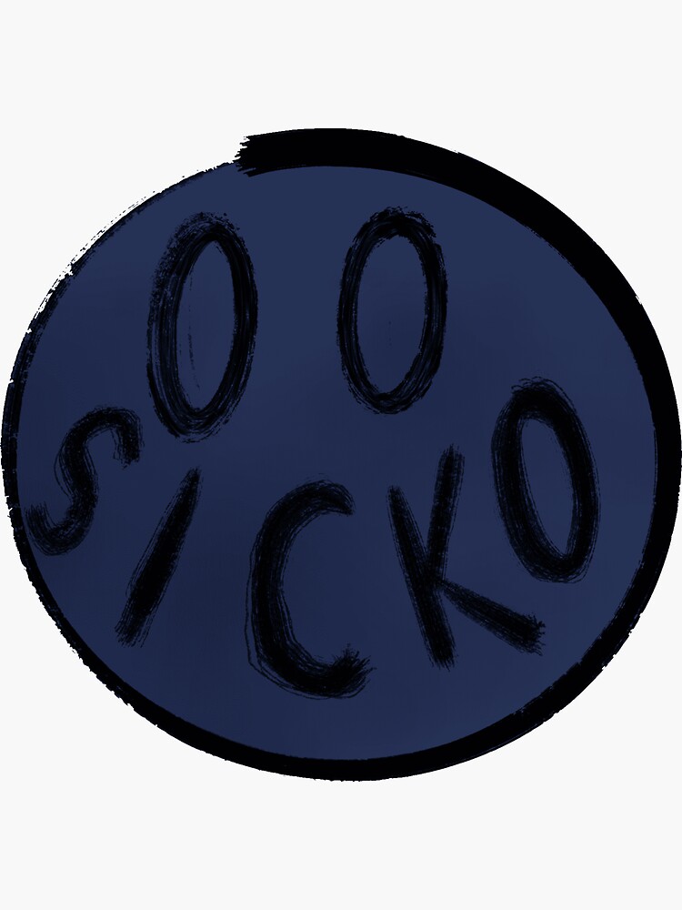 "Blue Sicko Smiley Face" Sticker for Sale by ayonkdutta | Redbubble