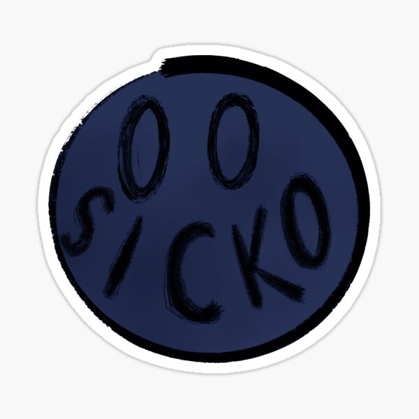 "Blue Sicko Smiley Face" Sticker for Sale by ayonkdutta | Redbubble