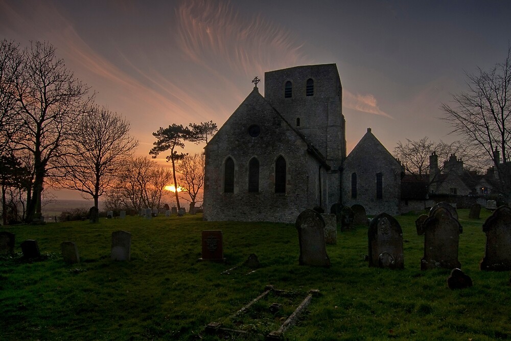 "St Stephen Lympne At Sunset" by Dave Godden | Redbubble