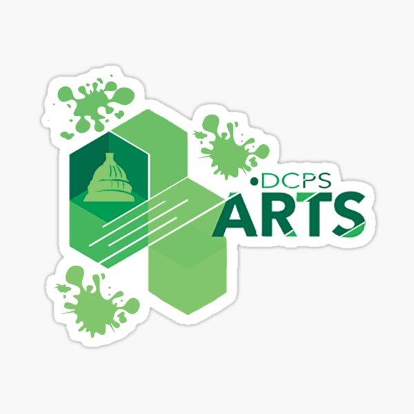 "Green DCPS Arts Splatter Logo" Sticker for Sale by DCPS-arts | Redbubble
