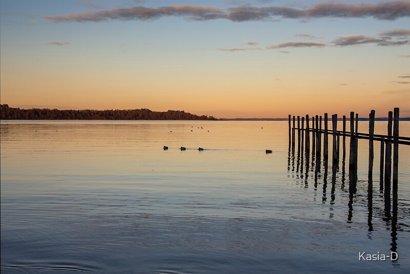 "Lake Chiem: Dusk Reflections" by Kasia-D | Redbubble