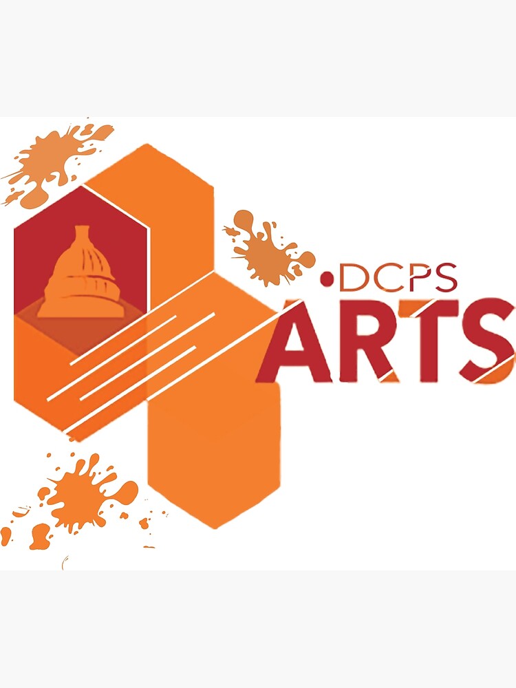 "Orange DCPS Arts Splatter Logo" Art Print by DCPS-arts | Redbubble