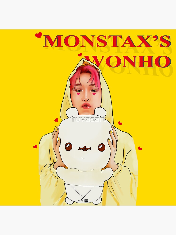 "MonstaX's Wonho" Sticker for Sale by ruvasart | Redbubble