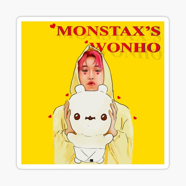 "MonstaX's Wonho" Sticker for Sale by ruvasart | Redbubble