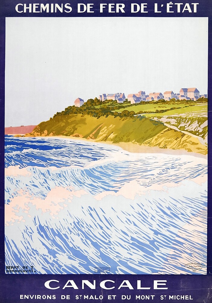«Póster francés vintage - Cancale» de DejaVuStudio | Redbubble