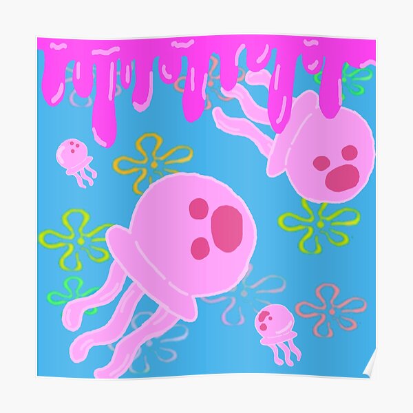 Poster: Spongebob Jellyfish | Redbubble