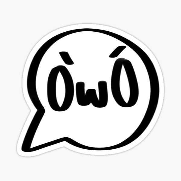 "'OwO'" Sticker for Sale by darforthewin | Redbubble