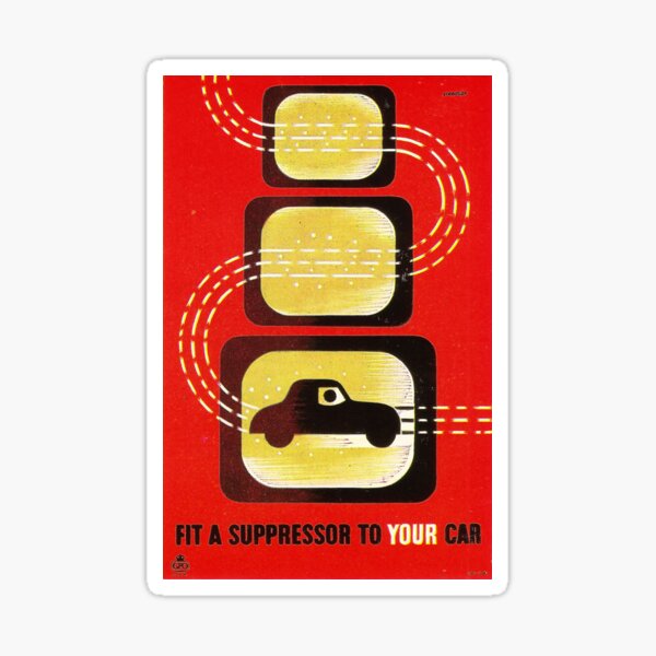"Vintage poster - Car suppressor" Sticker for Sale by DejaVuStudio ...