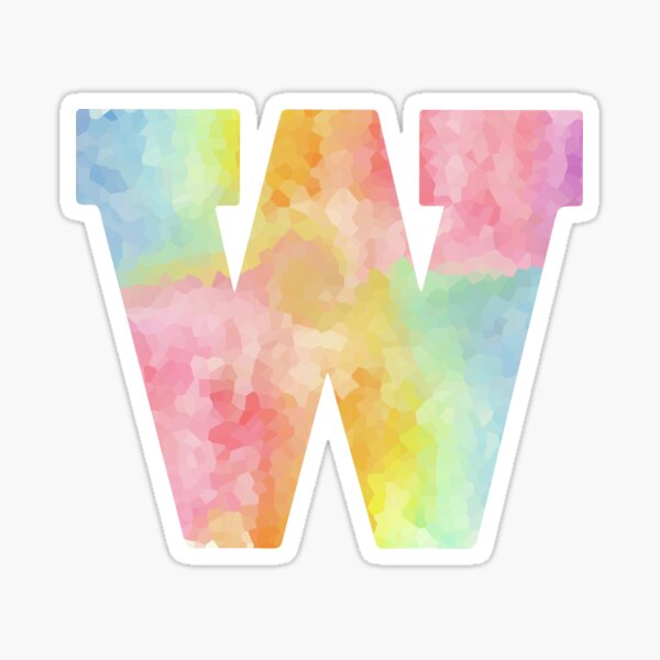 ""W" sticker - colored glass " Sticker for Sale by CallieCal | Redbubble