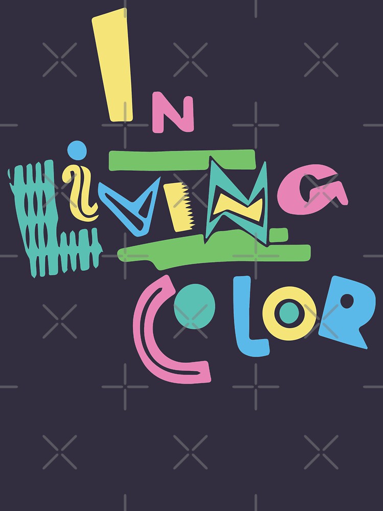 "In Living Color TV Sitcom 90s Party Pattern Geometric Pastel" T-shirt ...