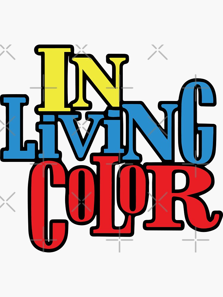 "In Living Color TV Sitcom 90s Party Pattern Geometric Bright" Sticker ...