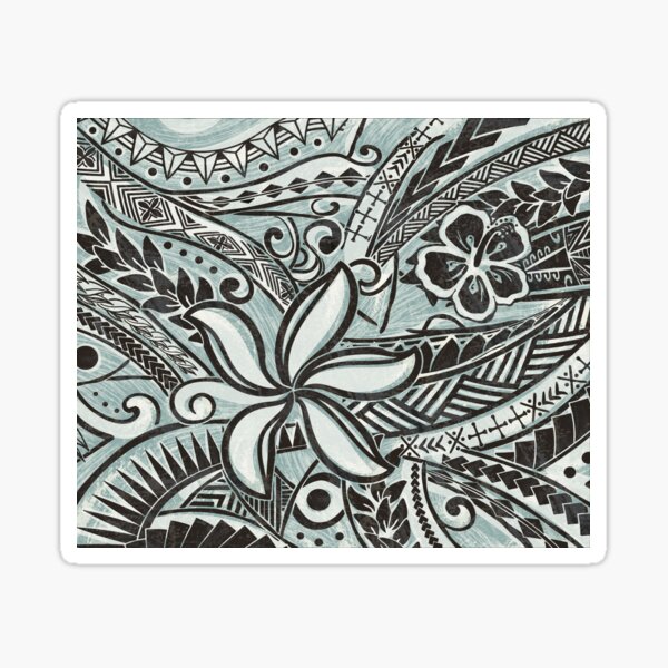"Hawaiian Slate Ocean Spray Print" Sticker by sunnthreads | Redbubble