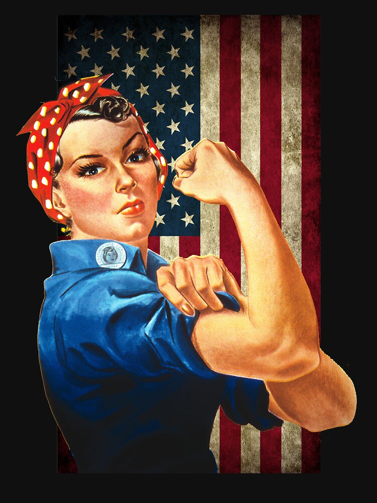 "Rosie the Riveter American Flag" T-shirt for Sale by Sneek661 ...