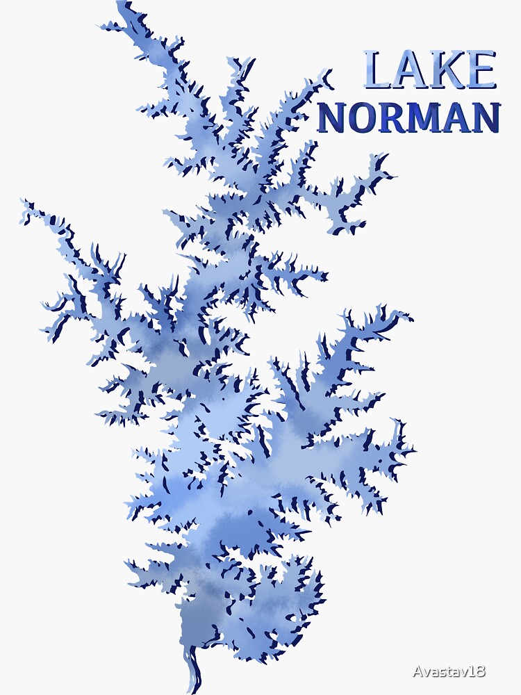 "Lake Norman" Sticker for Sale by Avastav18 | Redbubble