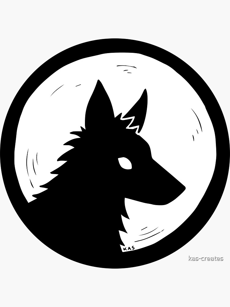 "Wolf Moon" Sticker for Sale by kas-creates | Redbubble