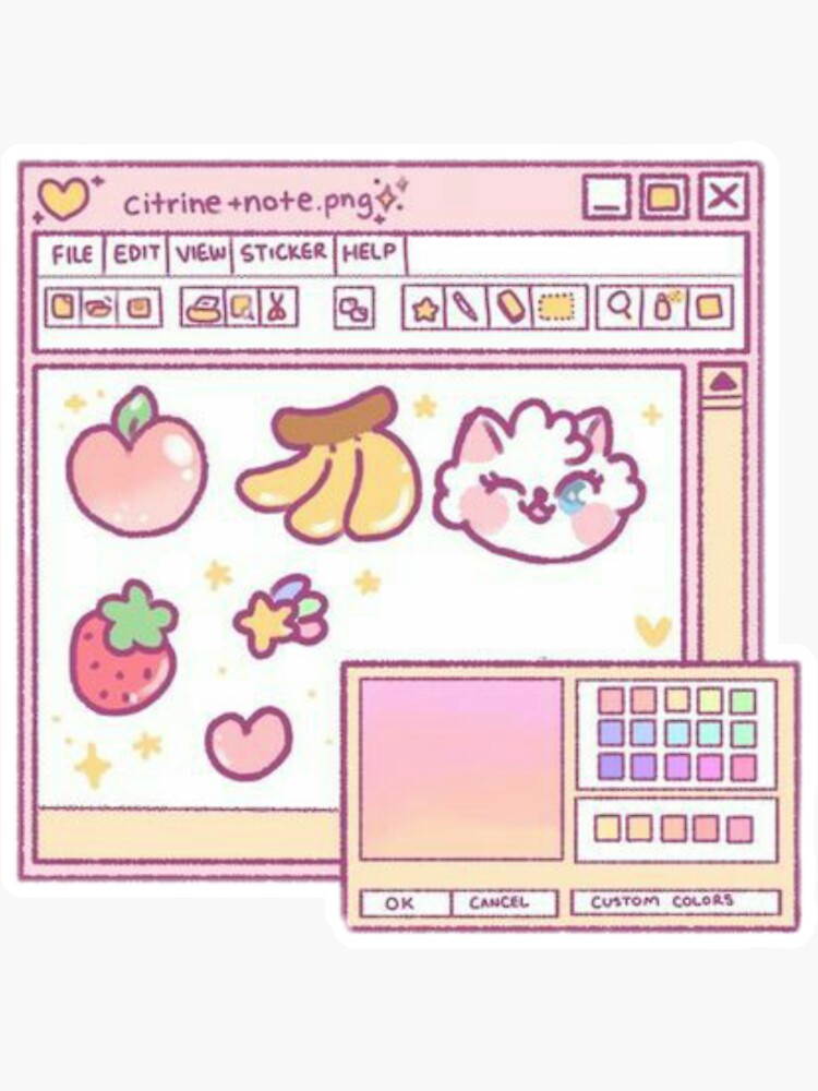 "Microsoft Paint Tab Sticker" Sticker by Yruizkn | Redbubble