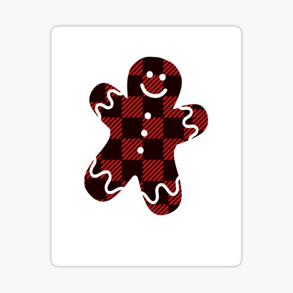 "Plaid Gingerbread Man" Sticker for Sale by msimbao | Redbubble