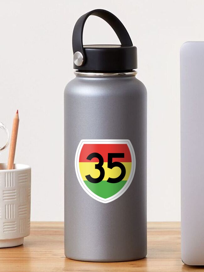 "State HIghway 35, Rasta Colours" Sticker for Sale by Kiwidom | Redbubble