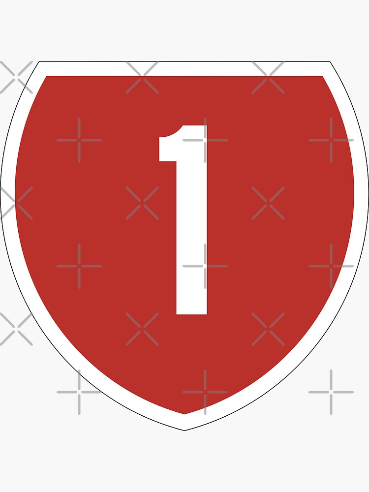 "State Highway 1, New Zealand" Sticker by Kiwidom | Redbubble