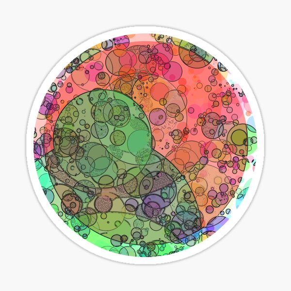 "rainbow blobs" Sticker for Sale by Hippy-Wizard | Redbubble