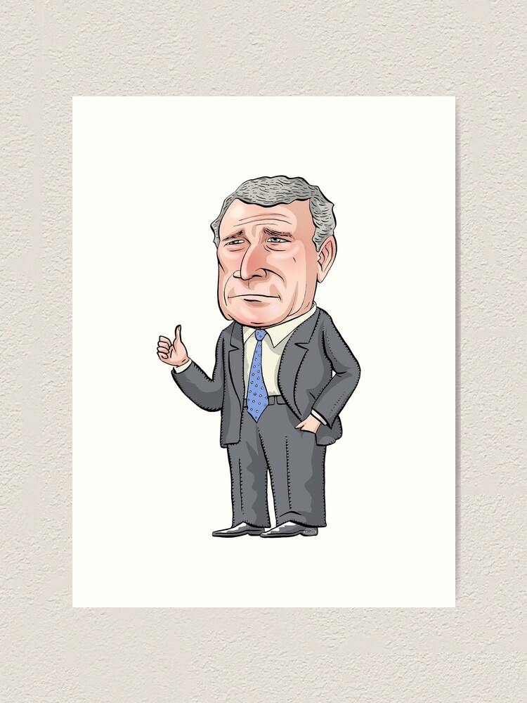 "President George W. Bush" Art Print for Sale by MacKaycartoons | Redbubble