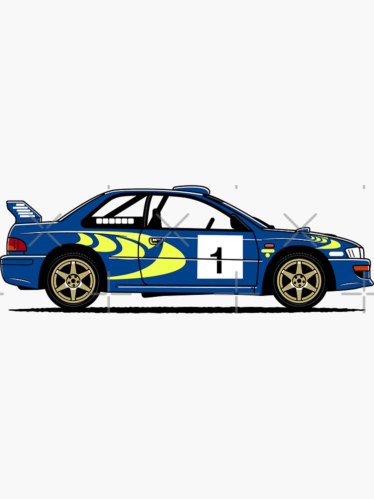 "Impreza WRC Rally Car" Sticker for Sale by nutandbolt | Redbubble