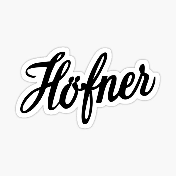 "Best Seller - Hofner Logo Merchandise" Sticker for Sale by catzskilli ...