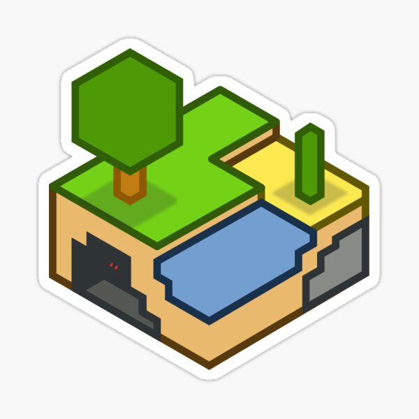 "Minecraft Block" Sticker for Sale by DHSTN | Redbubble