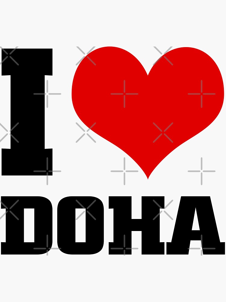 "I love Doha" Sticker for Sale by Thestarrysky | Redbubble