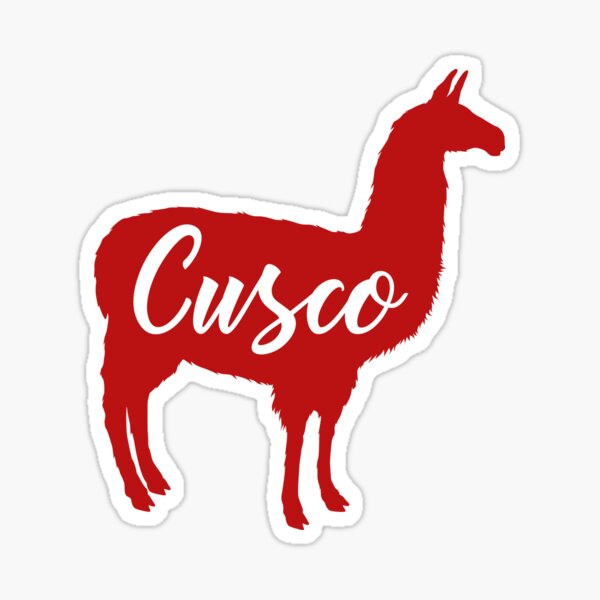 "Cusco Red Llama Peru Sticker T Shirt" Sticker for Sale by PinkDesigns ...