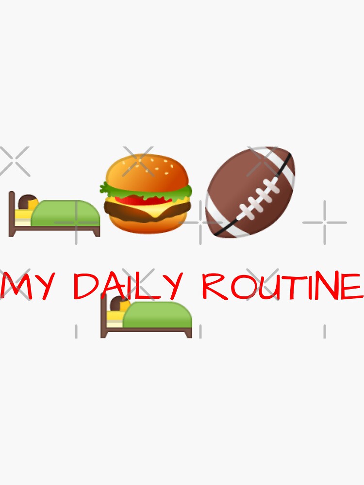 "My Daily Routine" Sticker by bryantp26 | Redbubble