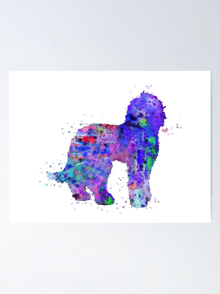 "Labradoodle, Labradoodle watercolor, Labradoodle dog" Poster for Sale ...