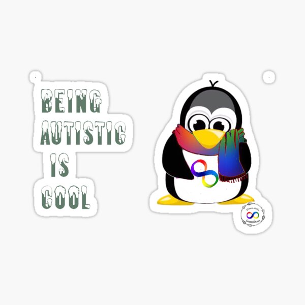 "Being Autistic is Cool" Sticker by fierceautie | Redbubble
